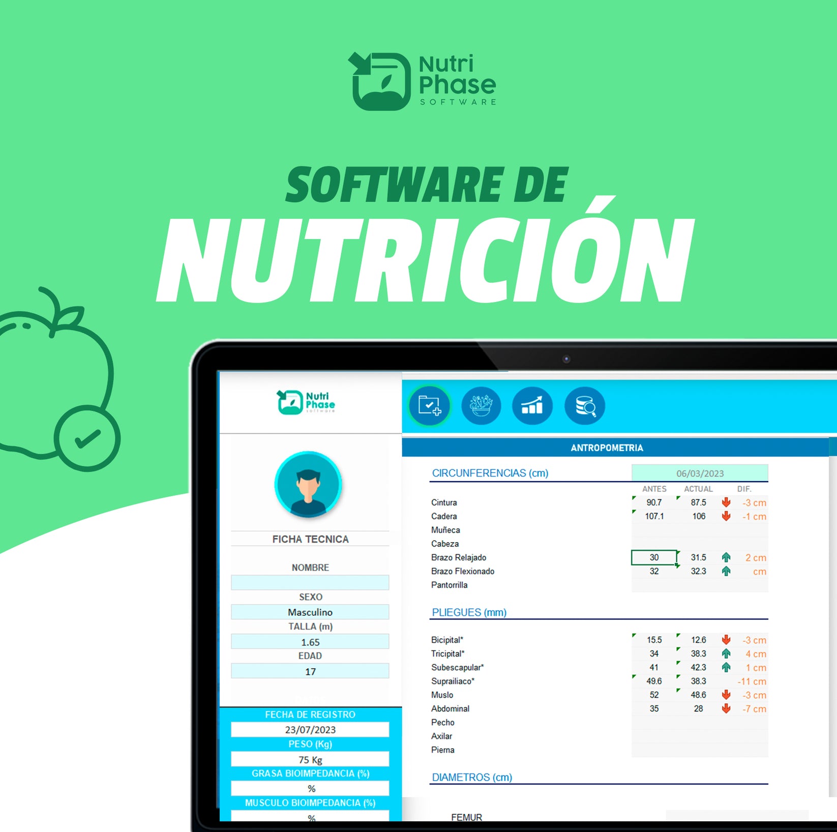 Software de Nutrición v3. – Nutritional Phases